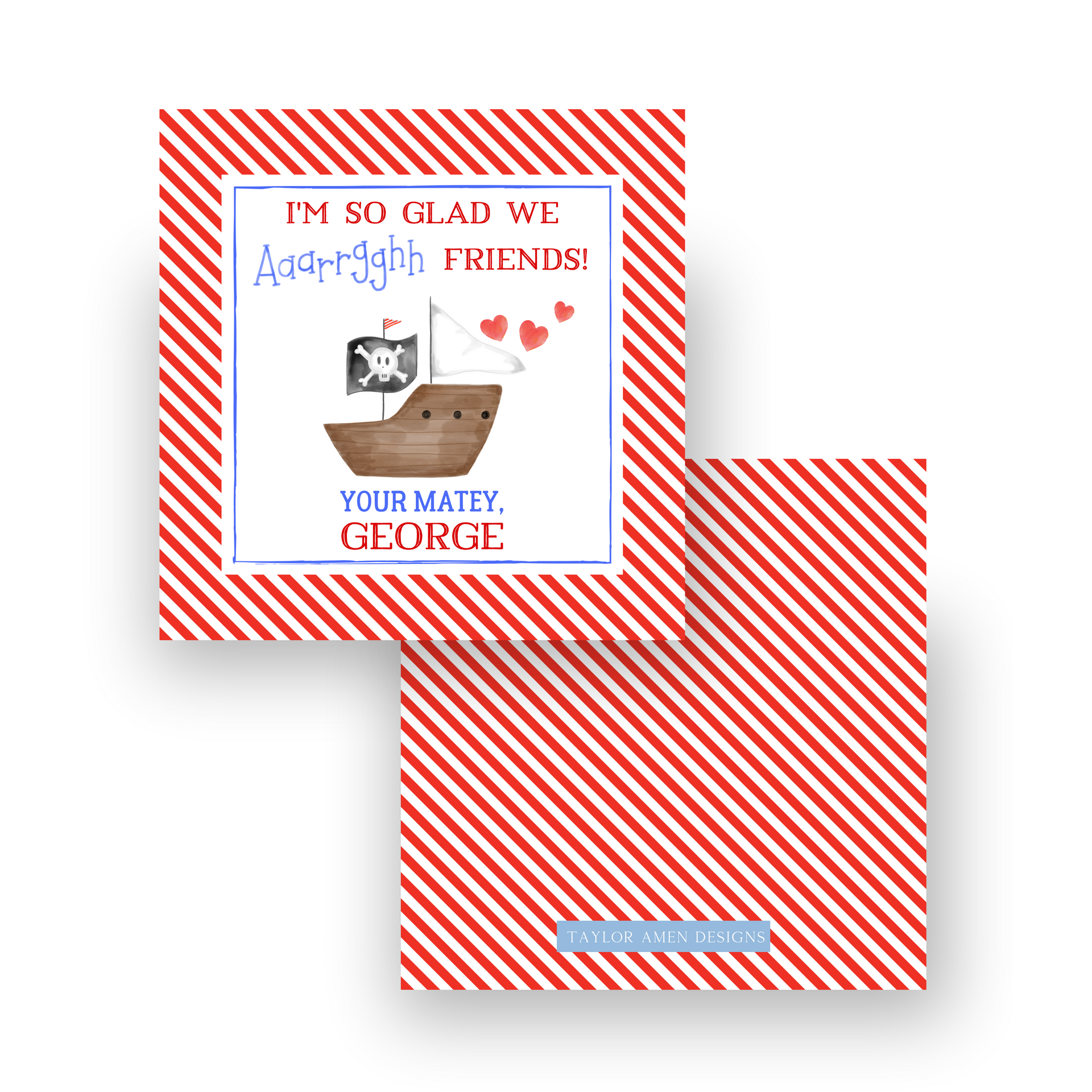 Pirate Ship Valentine TaylorAmenDesigns pirate-ship-valentine-tayloramendesigns